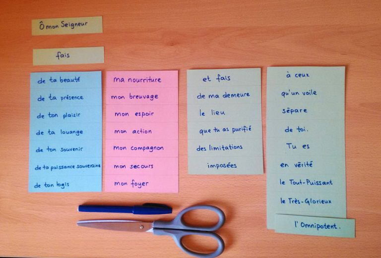 Remettre les mots dans l’ordre – Etoiles brillantes